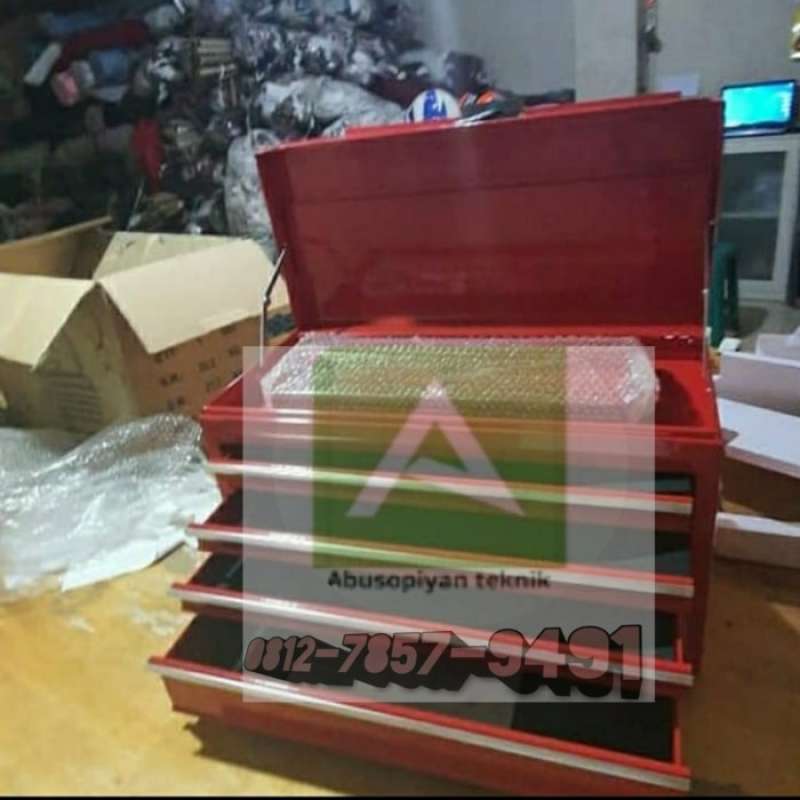 Promo Tool box portable 4 susun TBT 123-tempat penyimpanan kunci2 tool ...