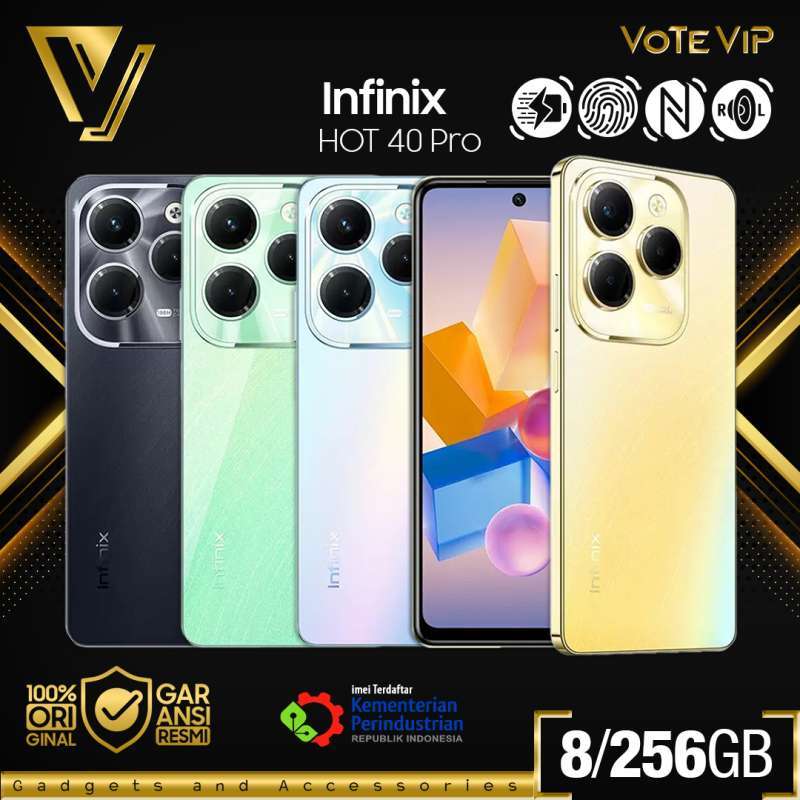 Promo Infinix Hot 40 Pro 8/256 Garansi Resmi Infinix Indonesia - Black Diskon 7% di Seller Vote ...