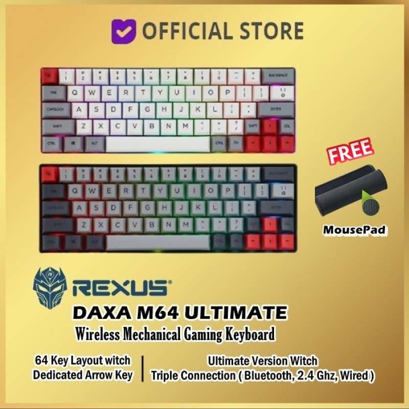 Promo Rexus DAXA M64 Ultimate Wireless Mechanical Gaming Keyboard M 64 Diskon 9% di Seller SAFKA ...