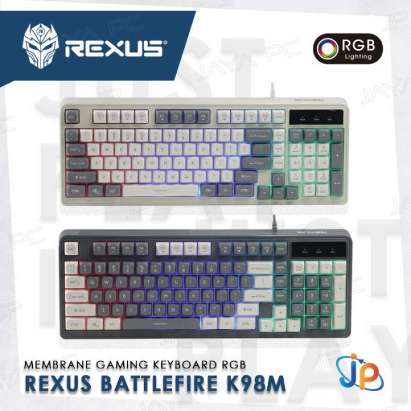 Promo Keyboard Gaming Membrane Rexus Battlefire K98M RGB LED Diskon 9% ...