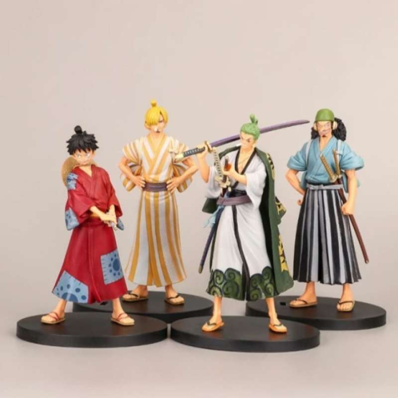 Promo Luffy Zoro Usop Sanji Ace-One piece Action Figure Set Diskon 23% ...