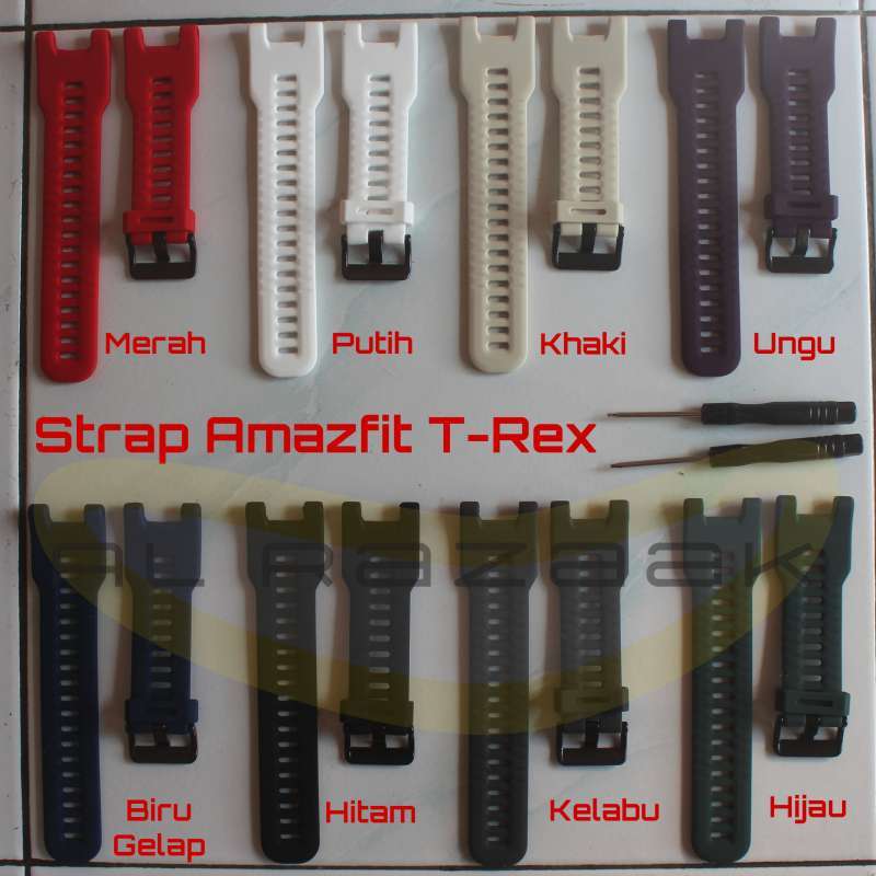 Jual Strap Silikon Jam Tangan Amazfit T Rex dan T-Rex Pro - PUTIH di ...