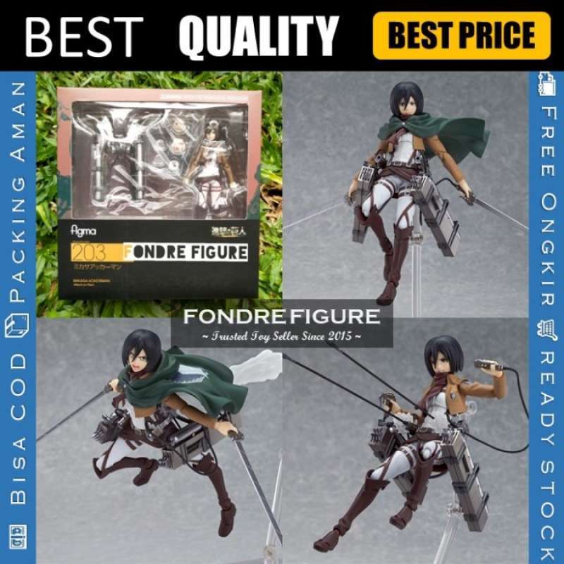 Promo Figma 203 Mikasa Ackerman Attack On Titan Aot Action Figure S ...