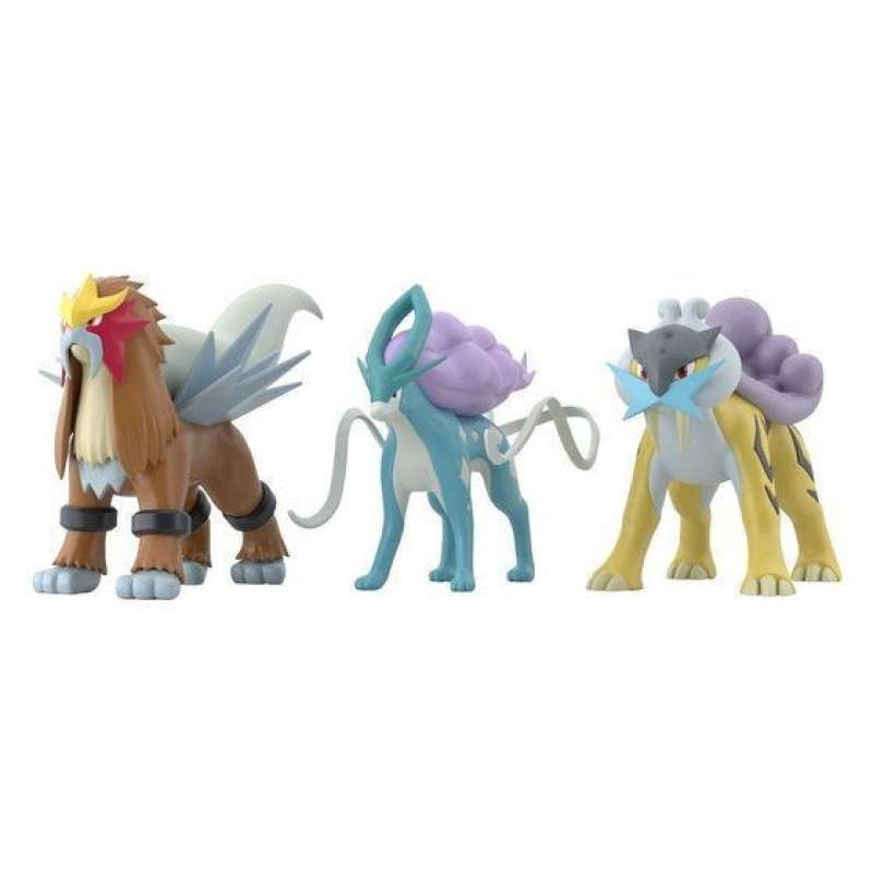 Promo Pokemon Scale World Entei Suicune & Raikou Trio Beast - Bandai ...
