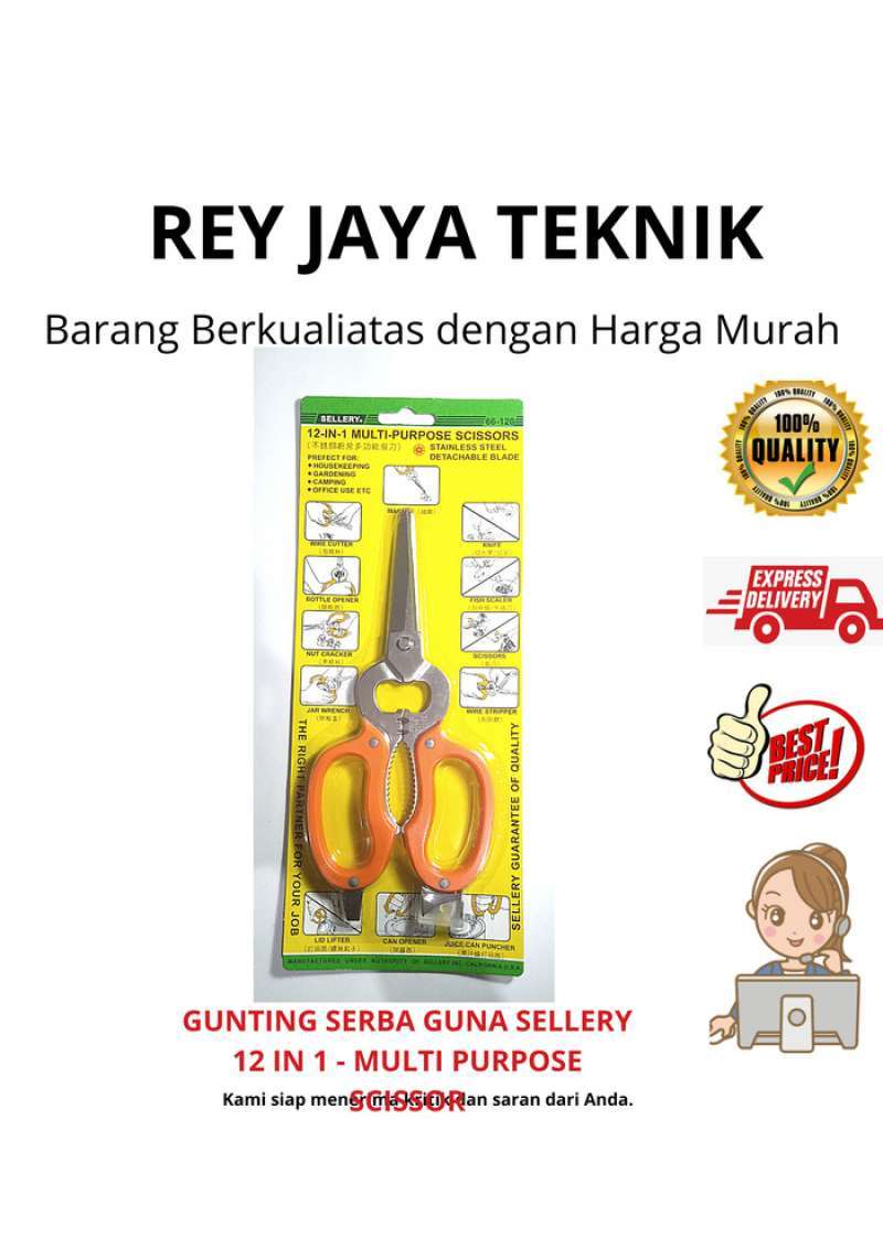 Promo Gunting Serba Guna 12 In 1 - Multi Purpose Scissor Sellery Diskon ...