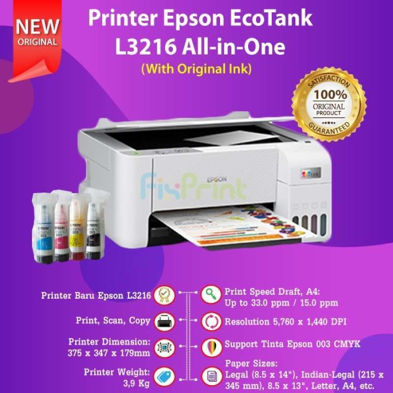 Promo PRINTER EPSON L3210 L3216 L 3210 L3211 PENGGANTI L3110 PRINT SCAN ...