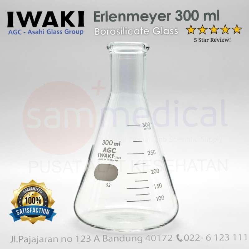 Jual Iwaki Pyrex Erlenmeyer Flask Gelas Kimia 300 Ml Di Seller Sam Medical Official Store ...