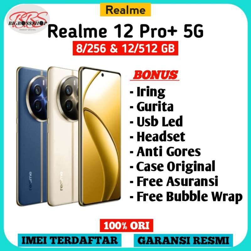 Promo Realme 12 Pro Plus 5G 8/256 GB Garansi Resmi - Submarine Blue ...