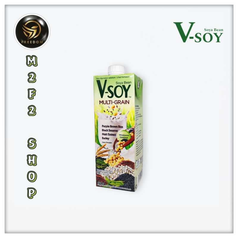 Promo V-Soy Soya Bean Milk Multi Grain Barley | Susu Kedelai Kotak UHT ...