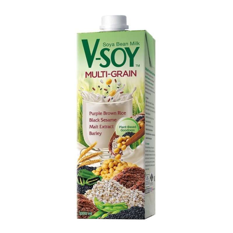 Promo V-Soy Soya Bean Milk Multi Grain Barley | Susu Kedelai Kotak UHT ...