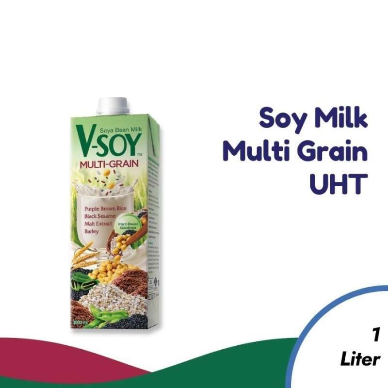 Promo V-Soy Soya Bean Milk Multi Grain Barley | Susu Kedelai Kotak UHT ...