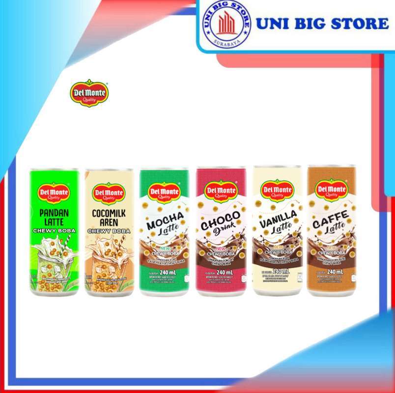 Jual Delmonte Del Monte Chewy Boba Drink 240 ml Pandan Cocomilk Caffe ...