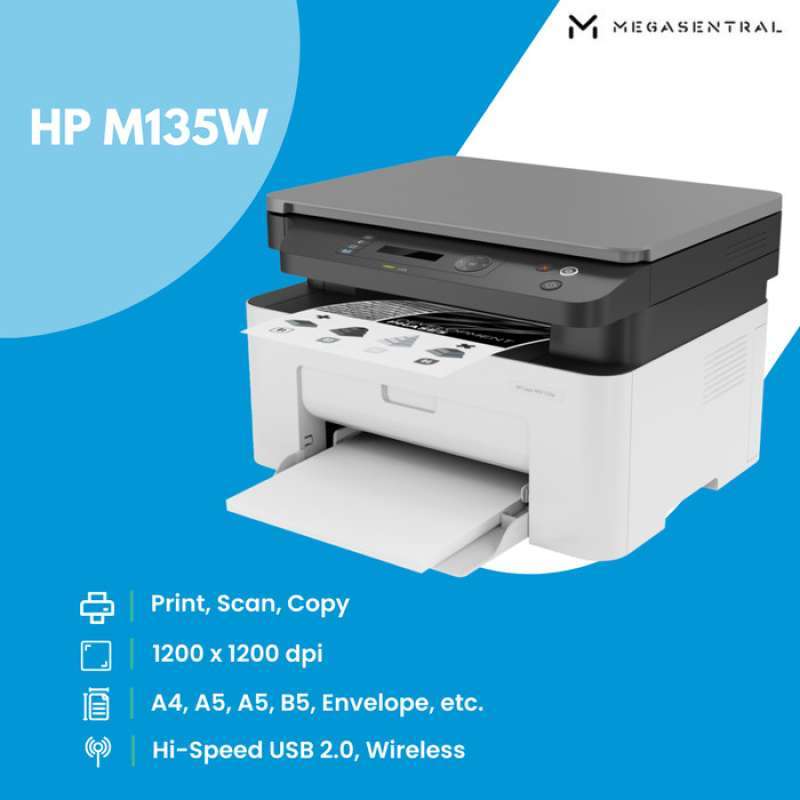 Promo Printer HP Laserjet MFP 135w M135w Print Scan Copy Wifi Diskon 9% ...