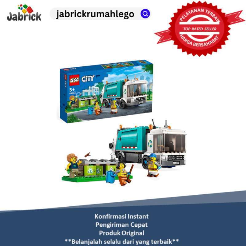 Promo LEGO 60386 City Recycling Truck, Bin Lorry Toy Vehicle Set Diskon ...