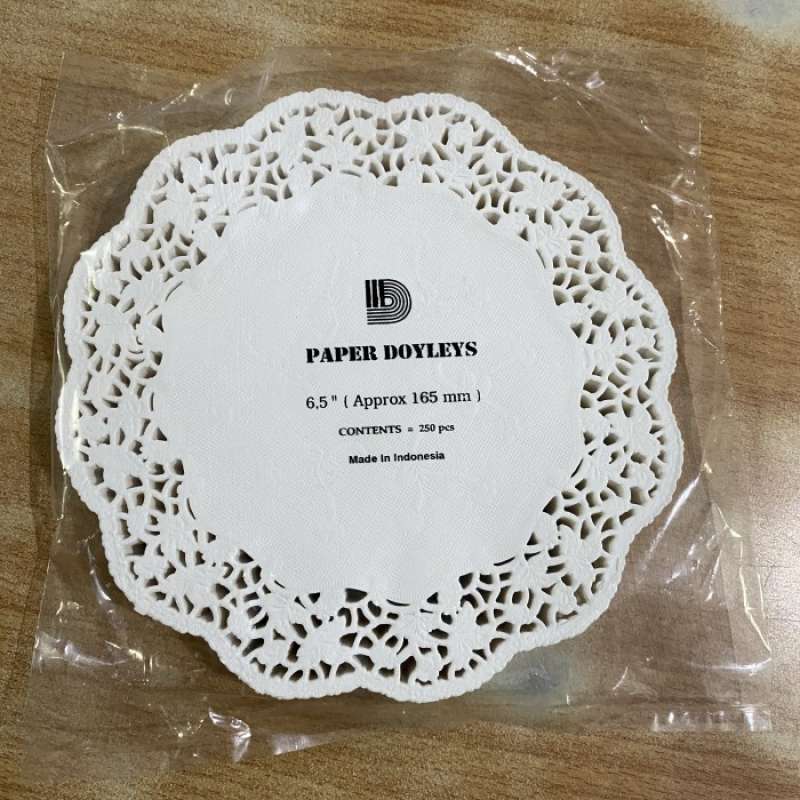 Promo Doyley paper round 6.5 inch white pack 250 pc / kertas renda ...