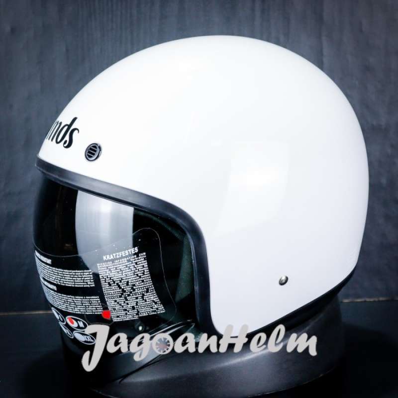 Jual Helm Retro Classic Mds Magnum Solid | White | Model Bogo Di Seller ...