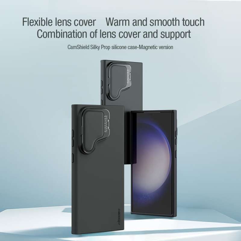 Jual Case Samsung Galaxy S24 Ultra Nillkin Camshield Silky Prop Silicone Magnetic MagSafe Camera ...