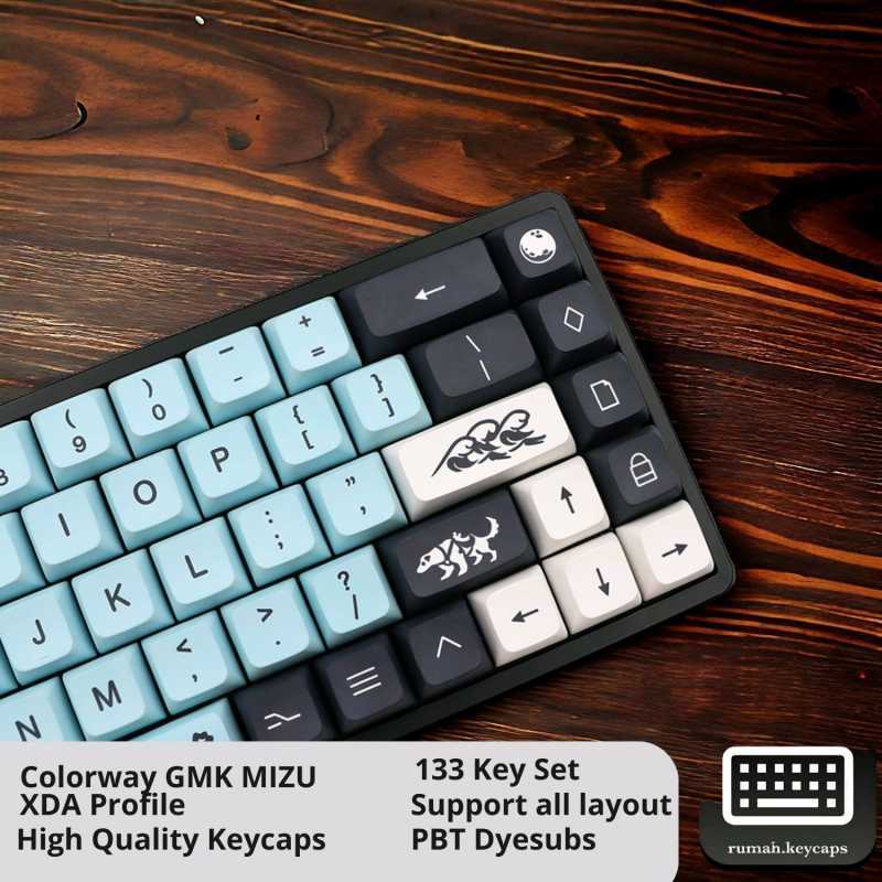 Jual Keycaps Keycap Xda Profile Gmk Mizu Blue Pbt Dyesub Dye Sub 7u Di ...