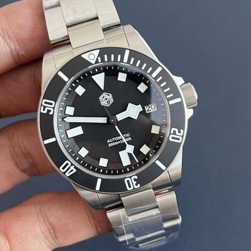 Jual San Martin Titanium 39mm Dive Watch SN0121T-GA Date X Watchdives ...