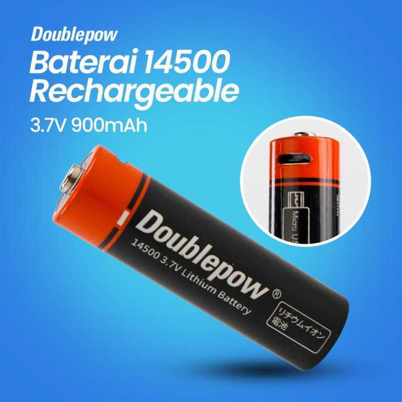 Jual Doublepow Baterai Cas Li-ion 14500 Rechargeable 3.7v 900mah 1 Pcs ...