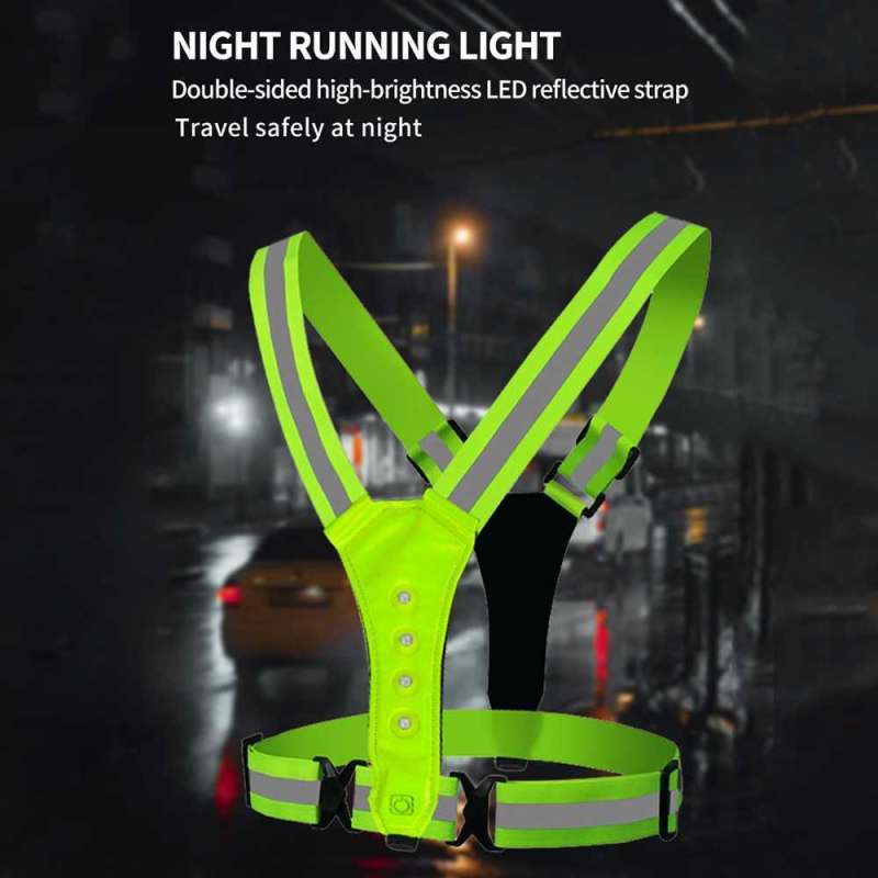 Jual Nokin Rompi Tali Reflektif Sabuk Keselamatan Led Reflective Vest ...