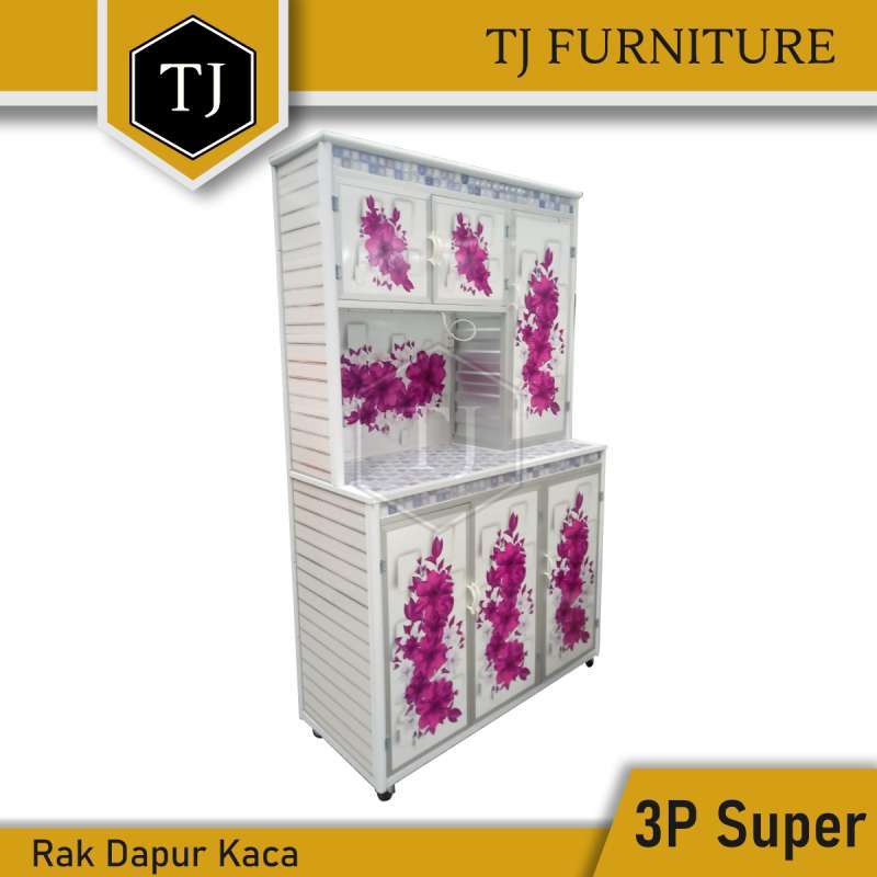 Jual Rak Piring Plastik Pvc Alumunium / Kitchen Locker / Lemari Dapur 3 ...