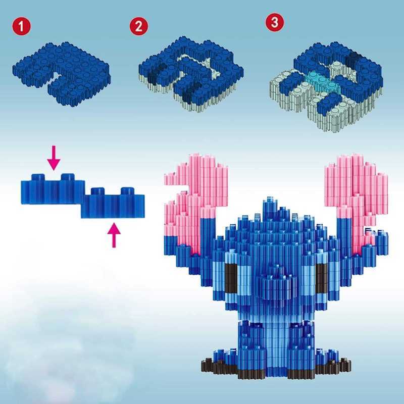Jual Meng Dong Li Mainan Balok Susun Stitch Disney Lego Figure 750 ...