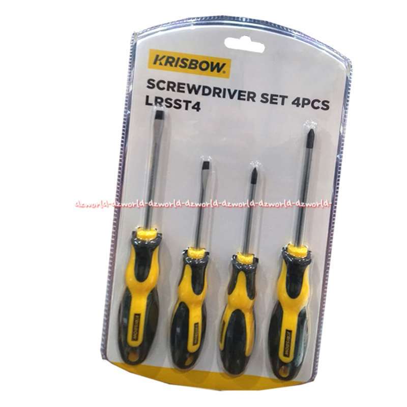 Jual Krisbow Screwdriver Set 4pcs Lrsst4 Peralatan Obeng 1set Warna ...