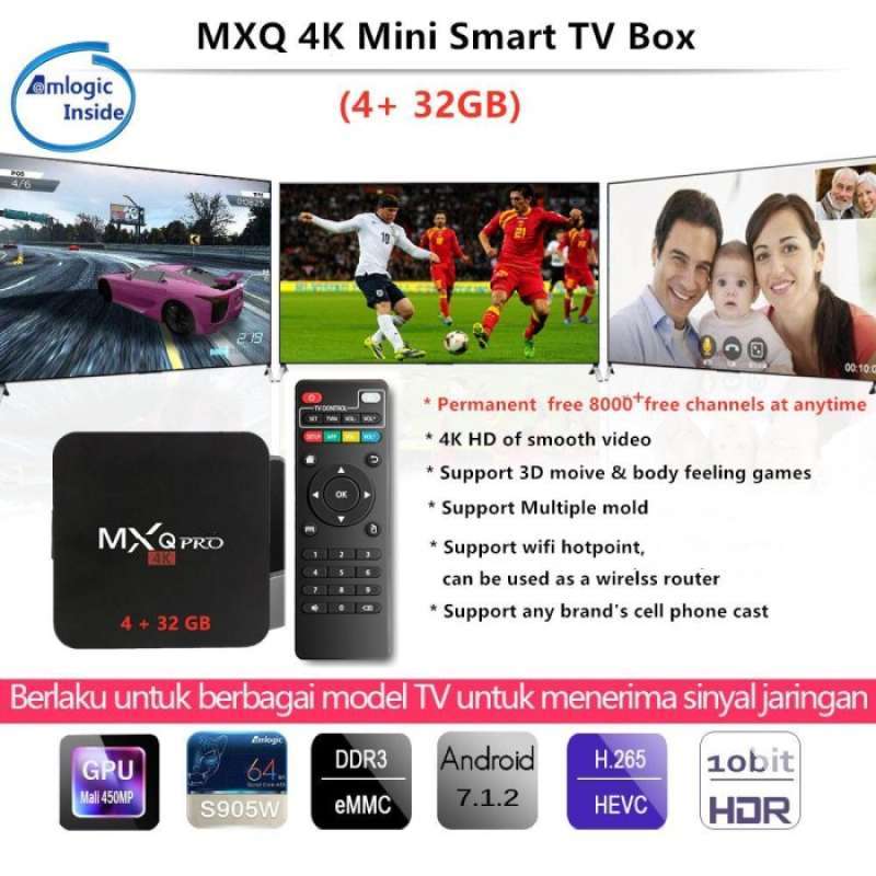 Promo Android Tv Box 4+32gb & 8+64gb Mxq Pro 4k Smart Internet Tv Free ...