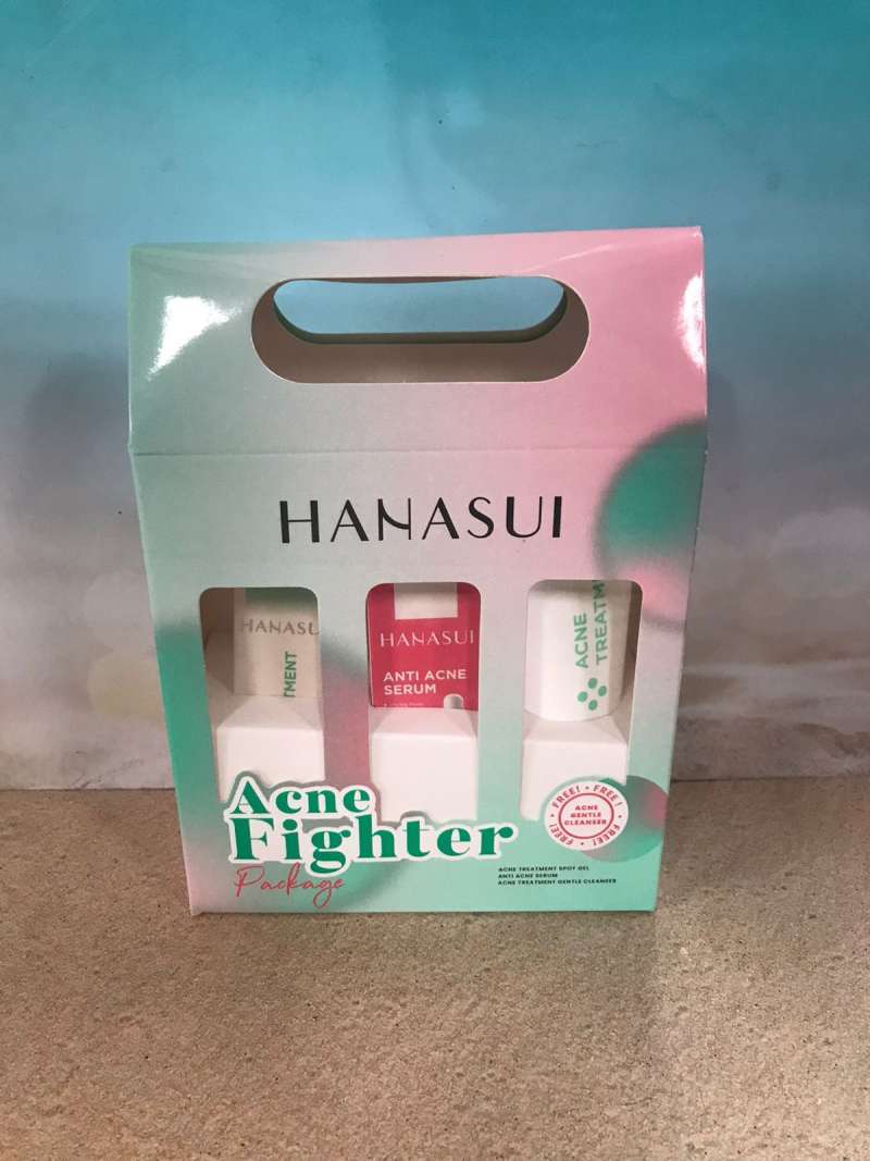 Jual Hanasui Paket Acne Fighter Perfect Glow Package Kit Treatment Set ...