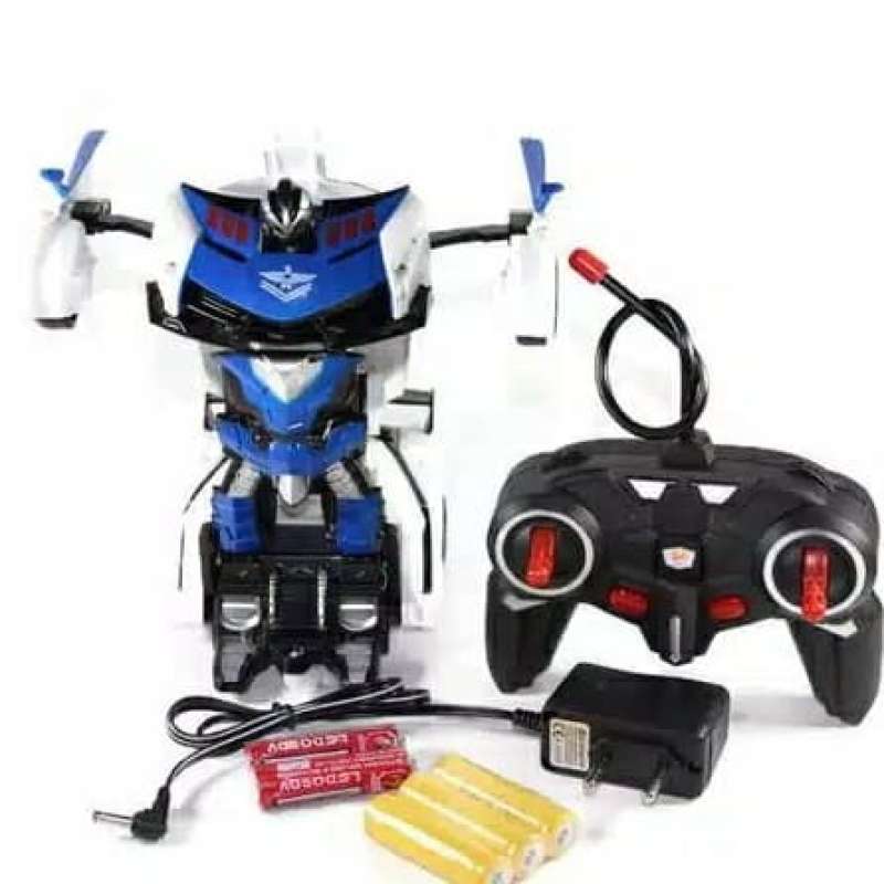 Promo Mobil Remote Control Robot Polisi Transformer Police Mech Pioneer ...