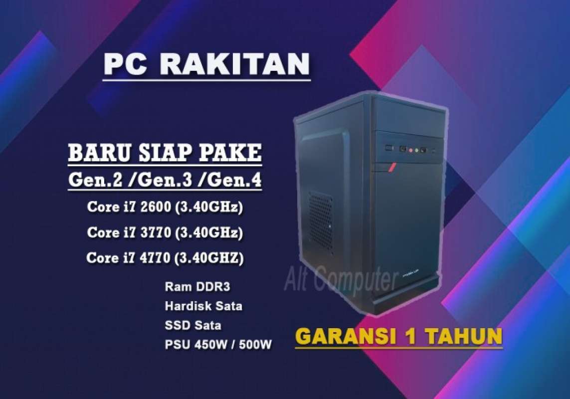 Promo Pc/cpu Rakitan Core I7 Pc/cpu Komputer Baru Dan Garansi Diskon 23 ...
