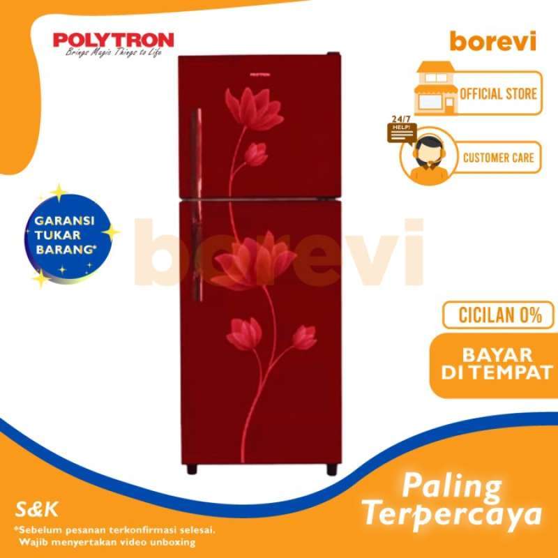 Promo Kulkas Polytron Prb 219r / Kulkas 2 Pintu 210 Liter Diskon 23% Di ...