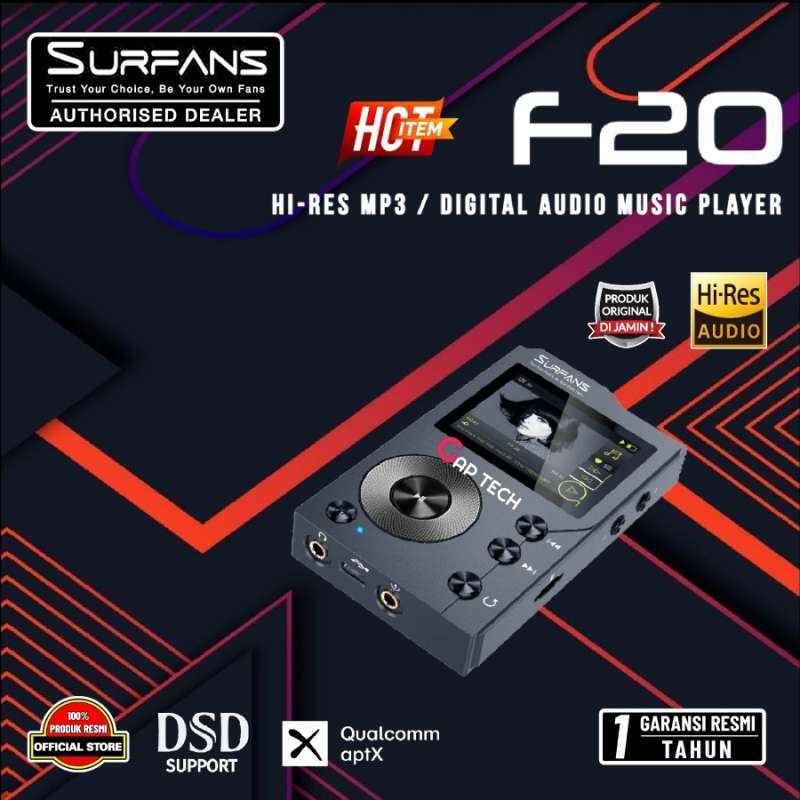 Jual Surfans F20 Hi-res Mp3 / Digital Audio Music Player 100% Produk ...