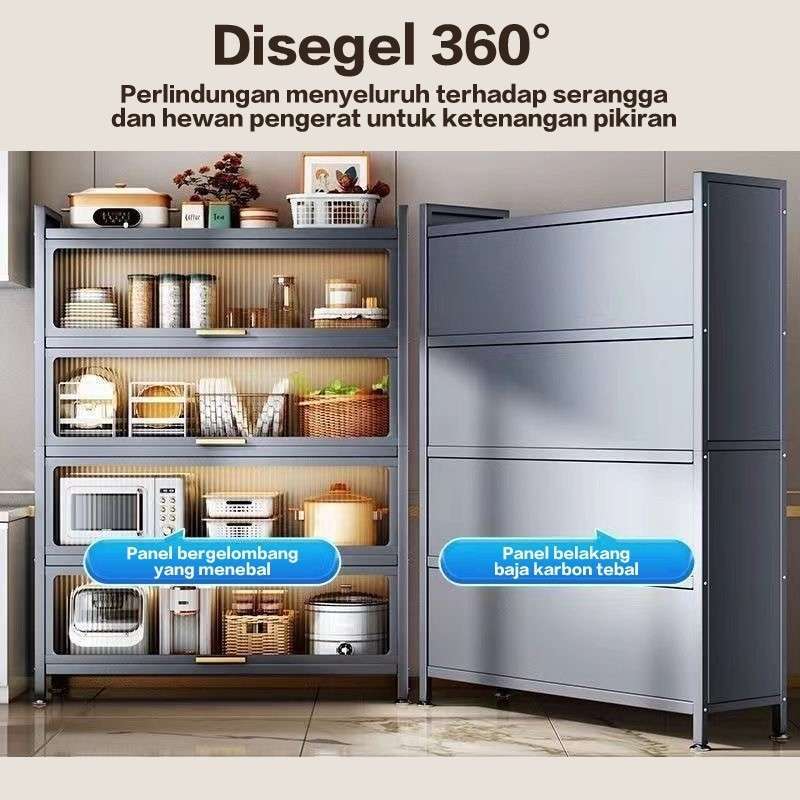 Jual Lemari Dapur Lemari Piring Minimalis Rak - 5l P80cm Putih Di ...