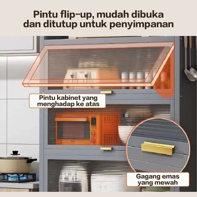 Jual Lemari Dapur Lemari Piring Minimalis Rak - 5l P80cm Putih Di ...