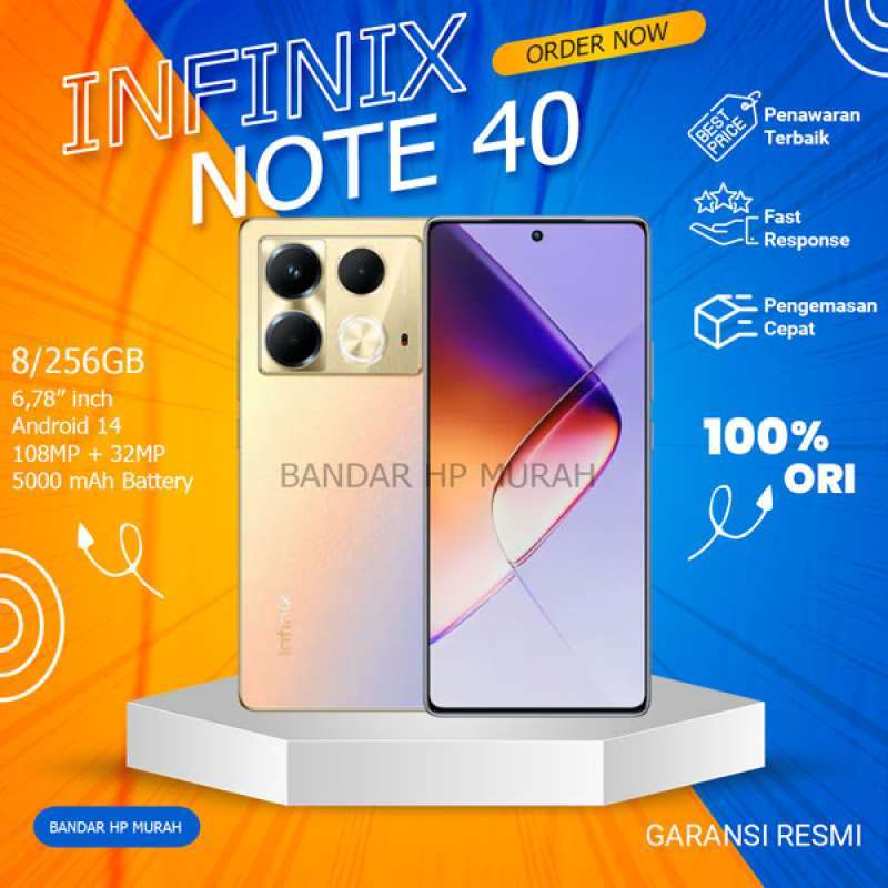 Promo Infinix Note 40 8/256gb Nfc - Free Powerbank Wireless - Kamera ...