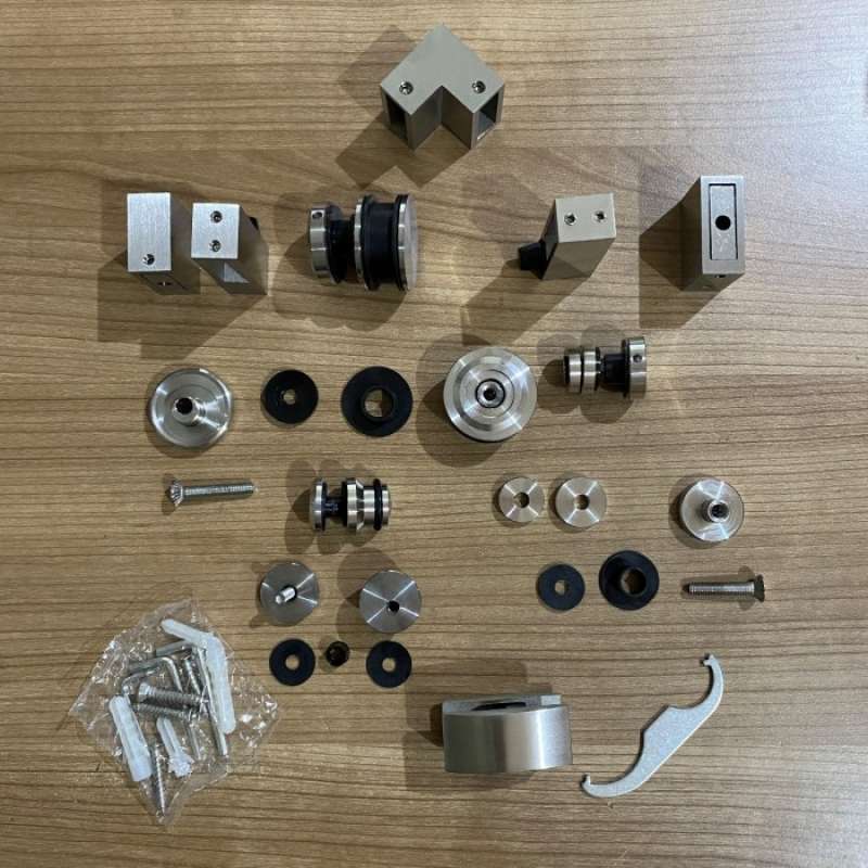 Promo Set Acc Roda Double Corner Sliding Shower Screen Pintu Kaca ...