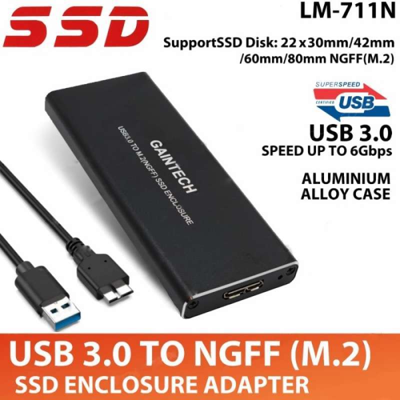 Promo Casing External Ssd M.2 Ngff B Key Usb 3.0 Lm-711 Gaintech/m-tech Diskon 23% Di Seller ...