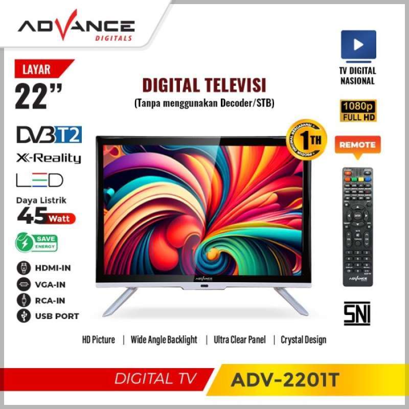 Promo Advance Televisi Led Digital Tv Hd 24 Inch Crystal Design Adv 2401t Diskon 12% Di Seller ...