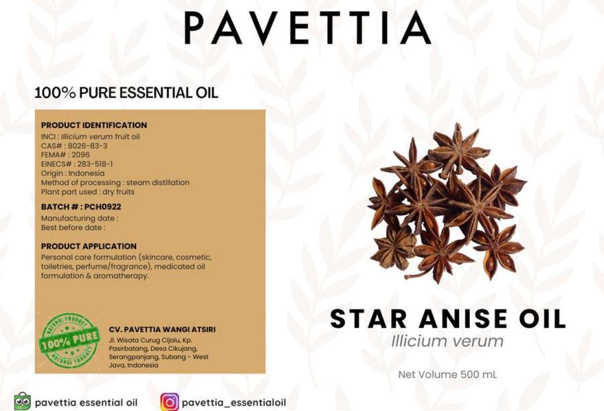 Jual 500 Ml - Minyak Atsiri Adas Bintang / Star Aniseed Oil Di Seller ...