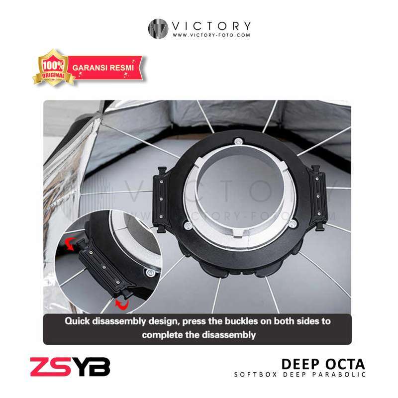 Jual Softbox Zsyb Deep Octa Parabolic 90cm, 65cm, 45cm Dengan Honeycomb ...