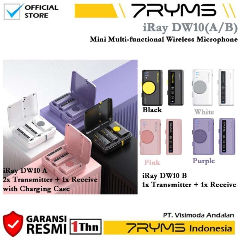Promo 7ryms Iray Dw10 A/b Ultra Compact Wireless Mic Microphone Diskon 33% Di Seller Komputermu ...