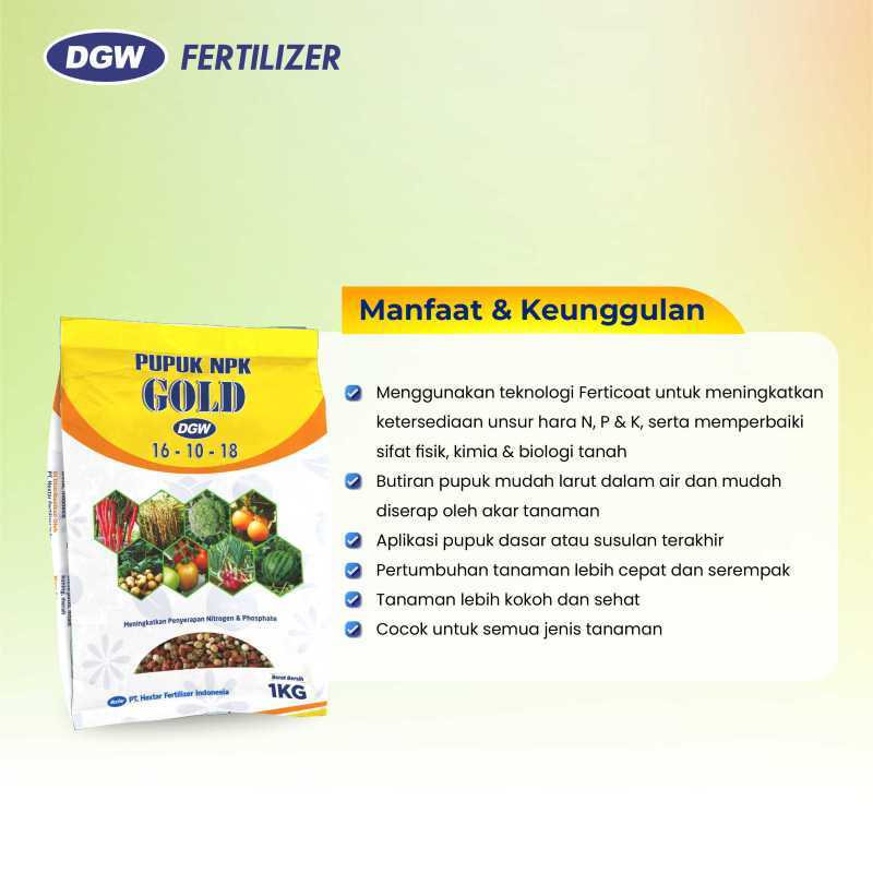 Promo Dgw - Pupuk Npk Gold 16-10-18 @1 Kg Diskon 54% Di Seller Dgw Official Store - Papanggo ...