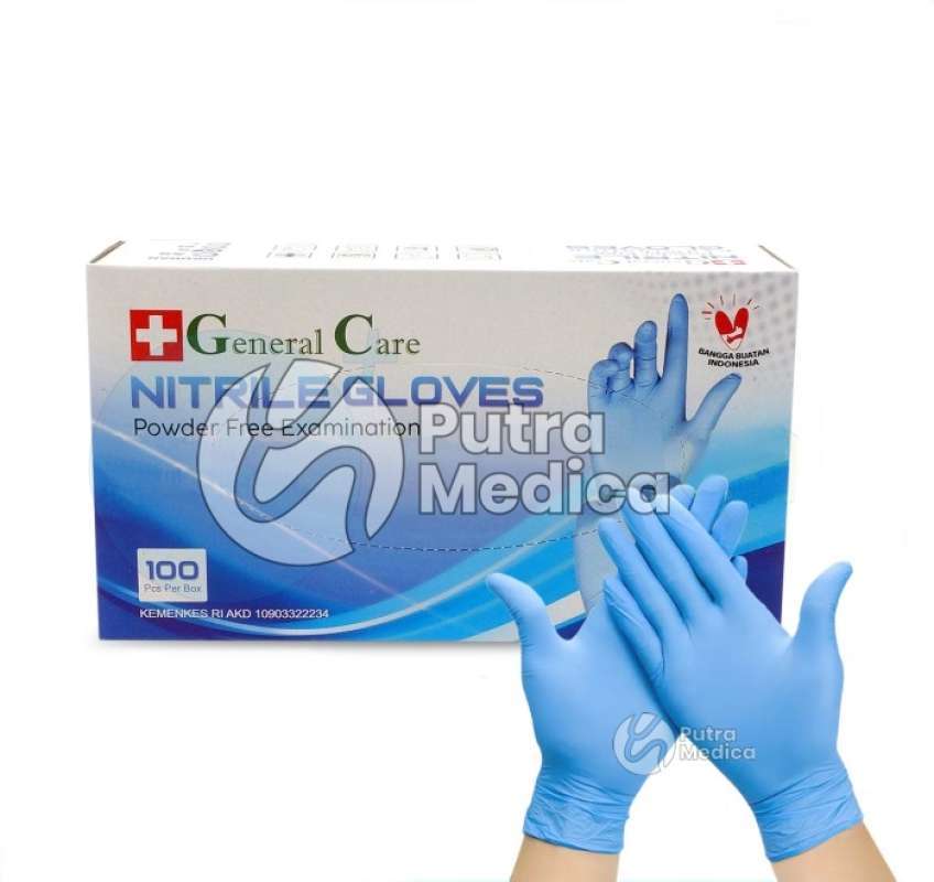 Jual General Care Handscoon Nitril [biru] - 1 Box / Sarung Tangan Latex ...