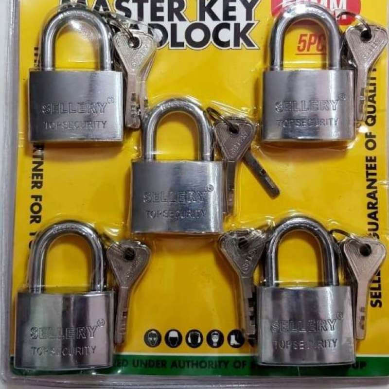 Jual Gembok Set Master Key 40s/gembok Rumah/gembok Pagar/master Key ...