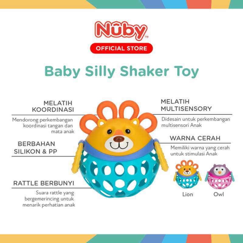 Jual Mainan Anak Sensorik / Rattle Toys / Nuby Baby Silly Shaker Toy ...