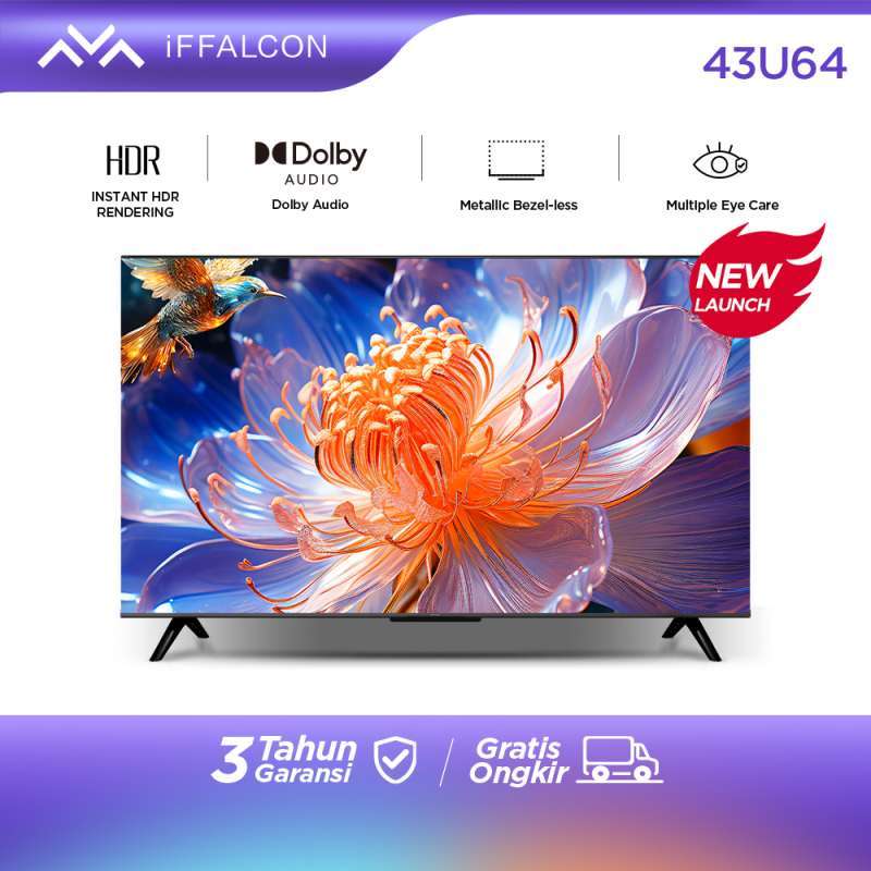 Promo [new Launch] Iffalcon By Tcl 43u64 - 43 Inch Google Tv - 4k Uhd - Dolby Audio - Dynamic ...