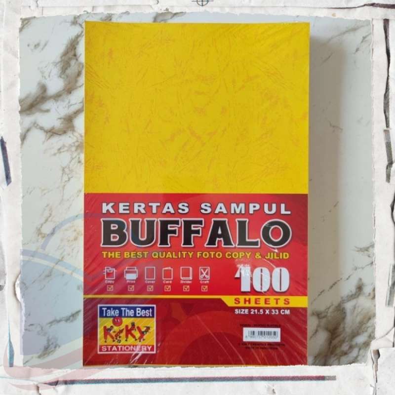 Jual Kertas Buffalo / Kertas Cover Jilid Kiky F4 Isi 10 Lembar Di ...
