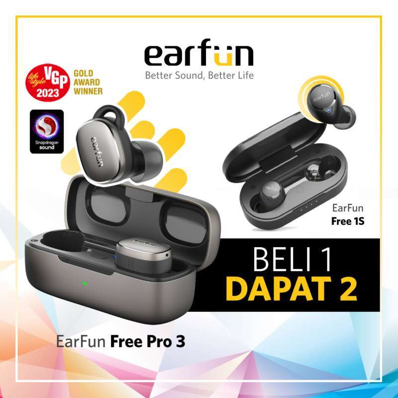 Promo Earfun Free Pro 3 - Black - Bonus Earfun Free 1s Diskon 25% Di Seller Earfun Indonesia ...